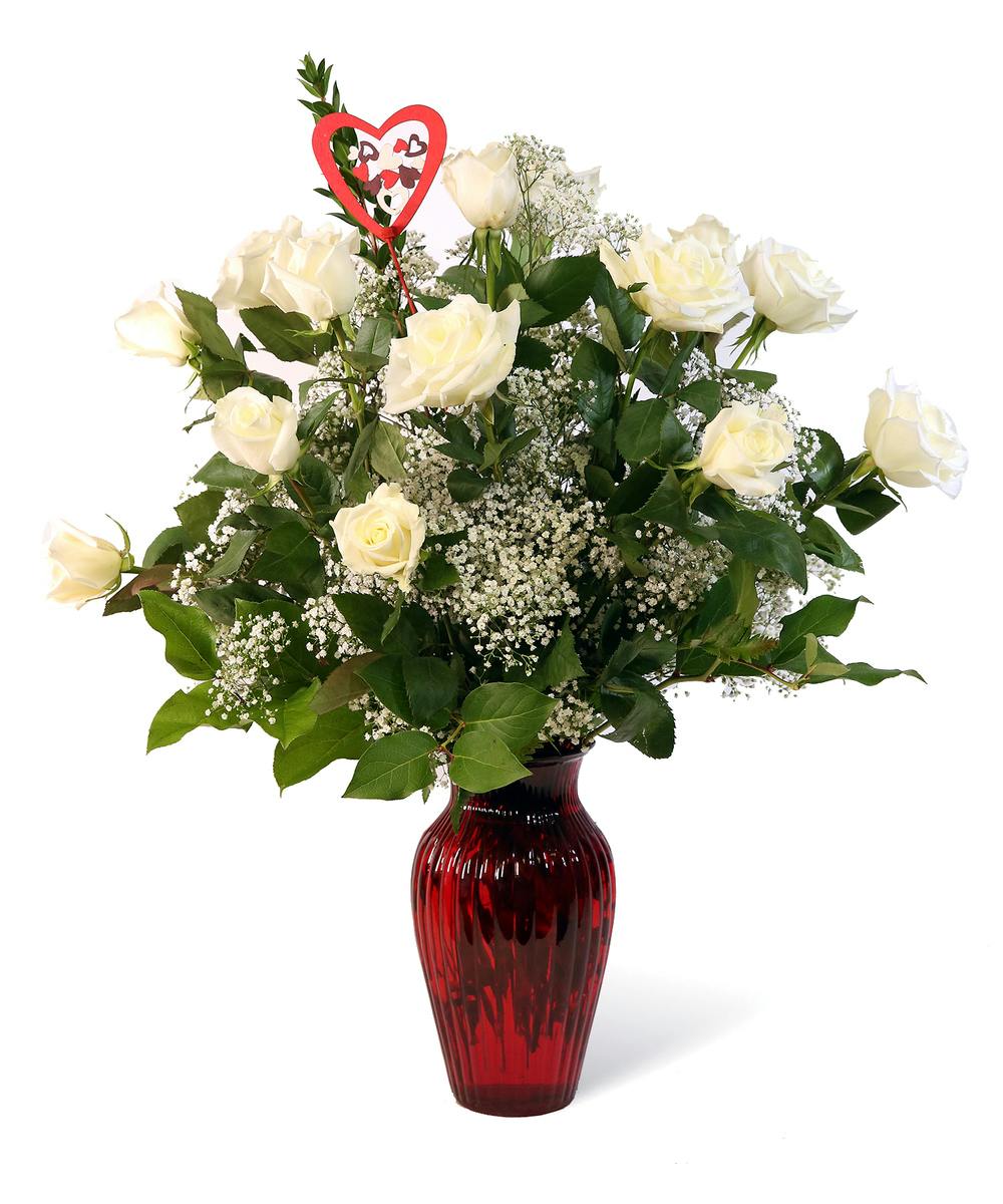 Valentine's Day White Roses - Neubauer's Flowers