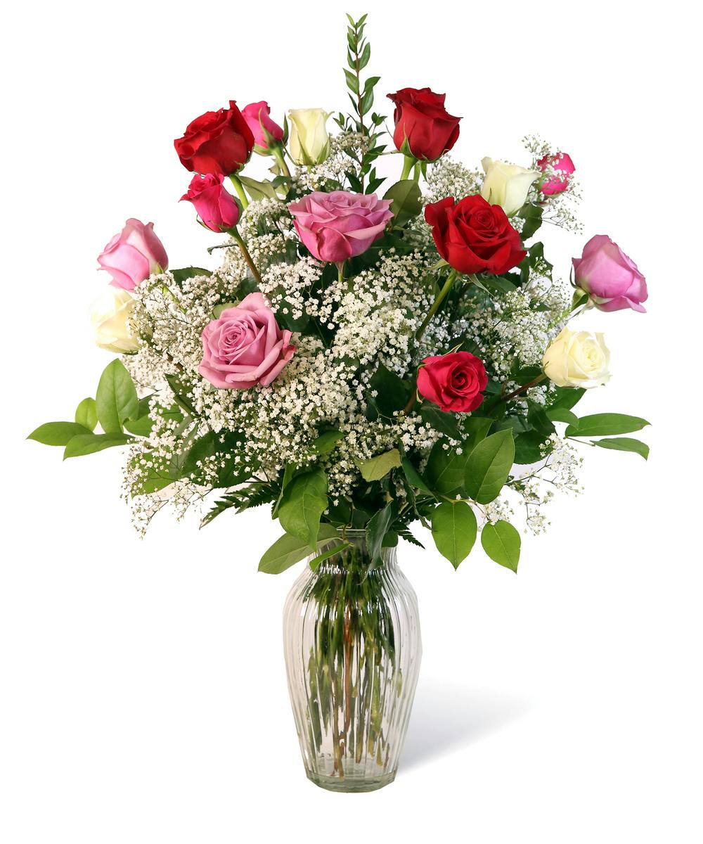 Classic Mixed Dozen Roses - Neubauer's Flowers